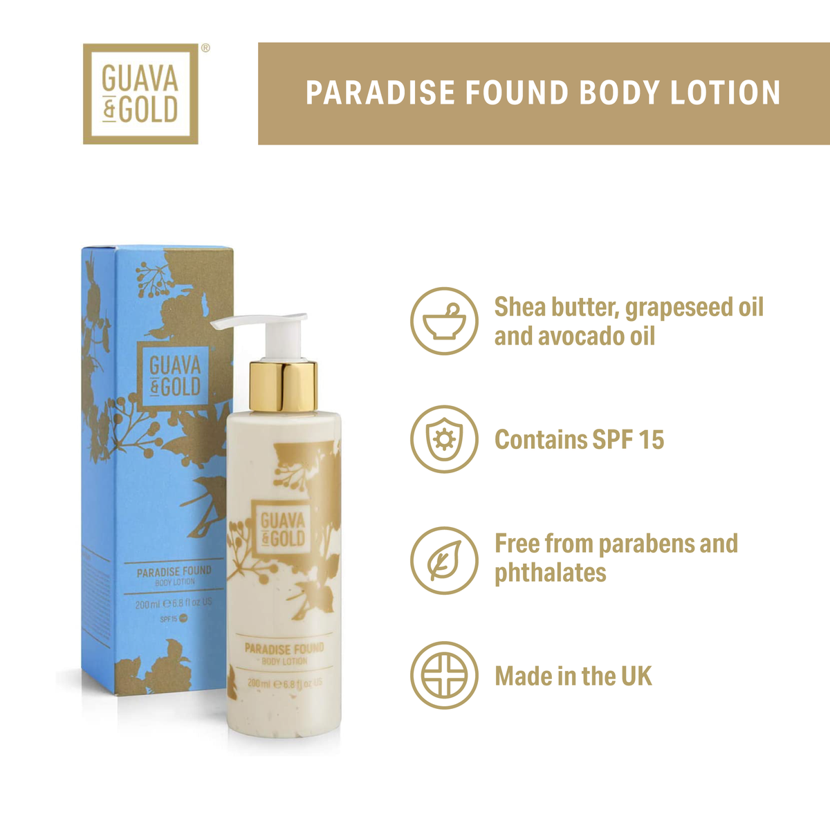 Paradise Found Body Lotion | Guava and Gold – Guava & Gold